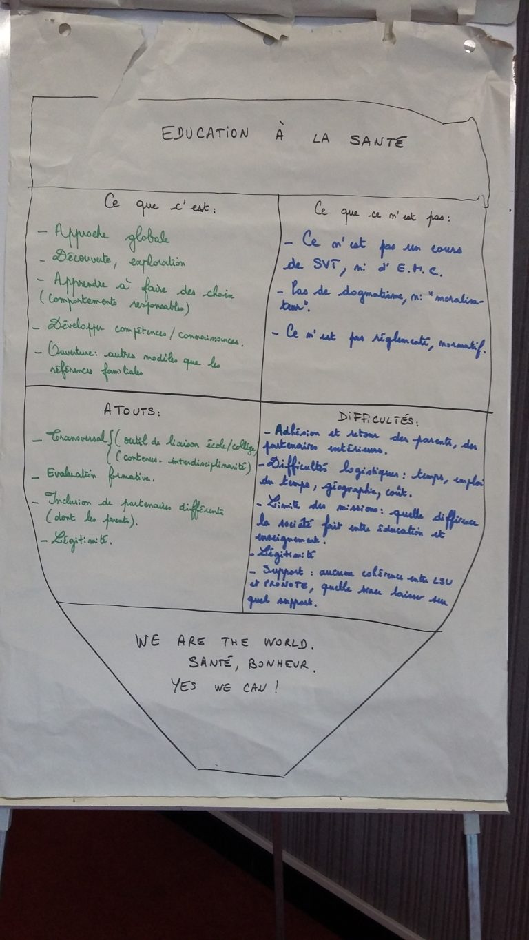Le parcours éducatif de santé